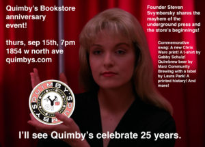 Quimby’s 25th Anniversary Celebration With Founder Steven Svymbersky 9/ ...