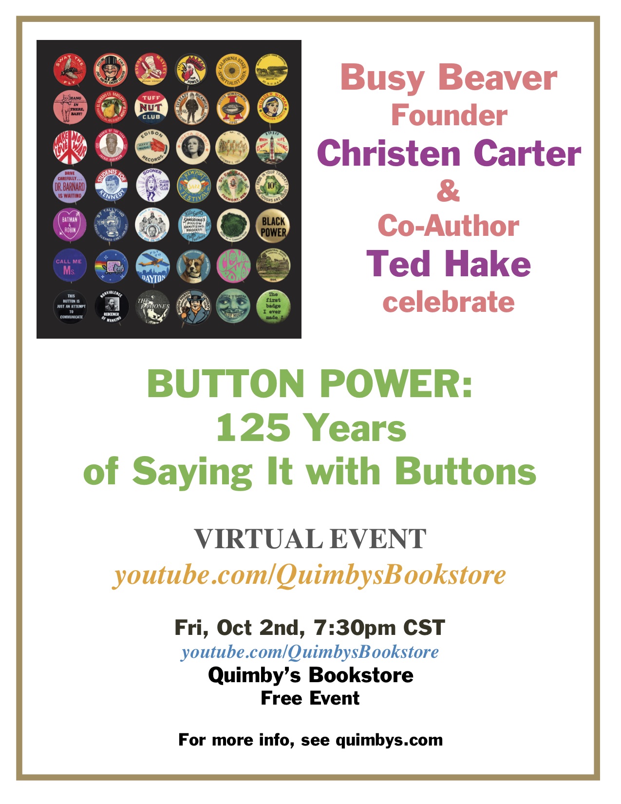 Busy Beaver Founder Christen Carter & Co-Author Ted Hake Celebrate ...