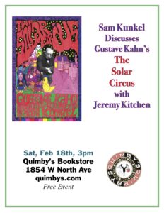 Sam Kunkel Discusses Gustave Kahn’s The Solar Circus With Jeremy ...